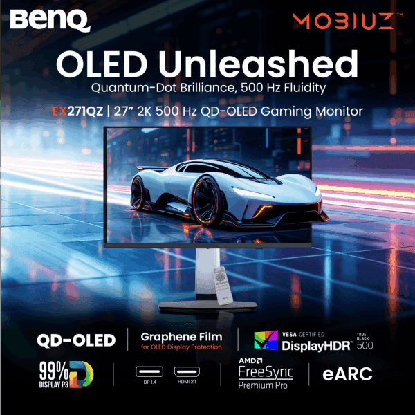 BenQ MOBIUZ EX271QZ : India's New 27-Inch QHD 500Hz QD-OLED Gaming ...